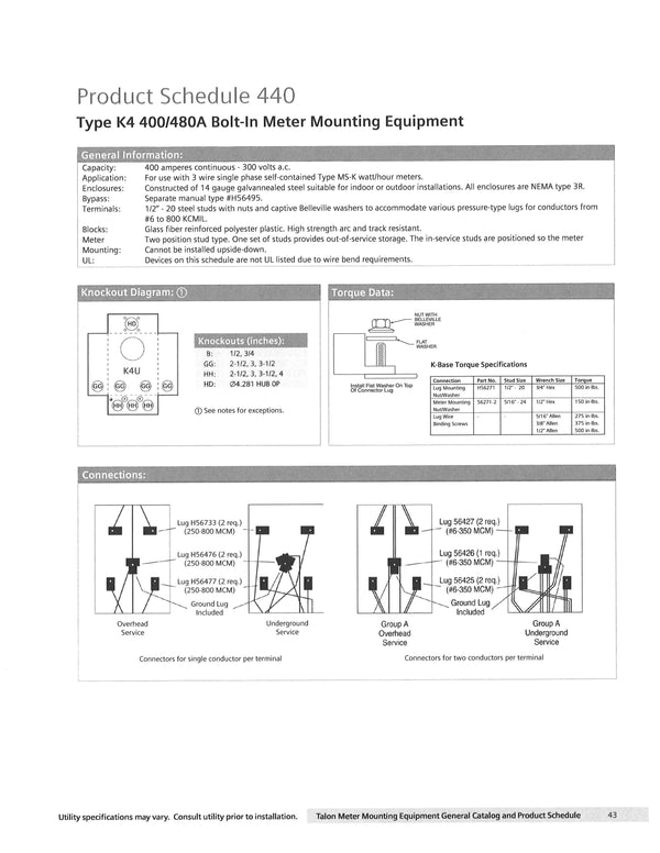 meter base installation regulations