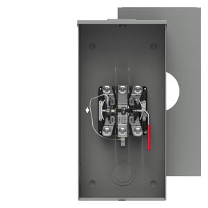 Meter Base, 5 Jaw, 320A, OH/UG, Steel Enclosure, Closing Plate ...