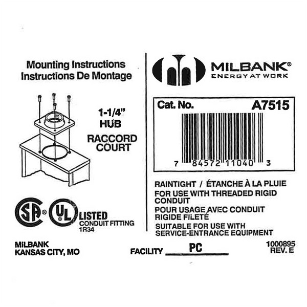 Meter Base Hub 1.25" Milbank – HialeahMeter