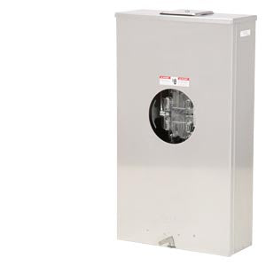 Meter Base, 5 Jaw, 320A, OH/UG, Aluminum Enclosure, Closing Plate ...